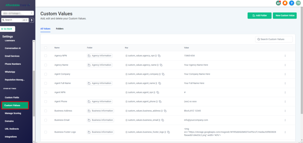 How to change Branding Via Custom values – Helpdesk